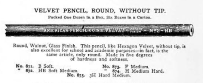 American Pencil Co. – Velvet Lead Pencils