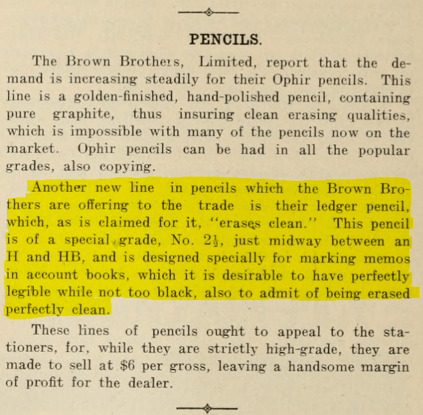 Thomas De La Rue’s Ledger Pencil